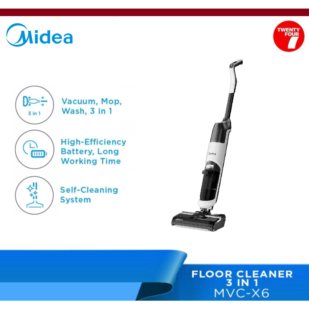 MIDEA Floor Cleaner 3 In 1 / Wet & Dry Cordless Vacuum Cleaner With ...