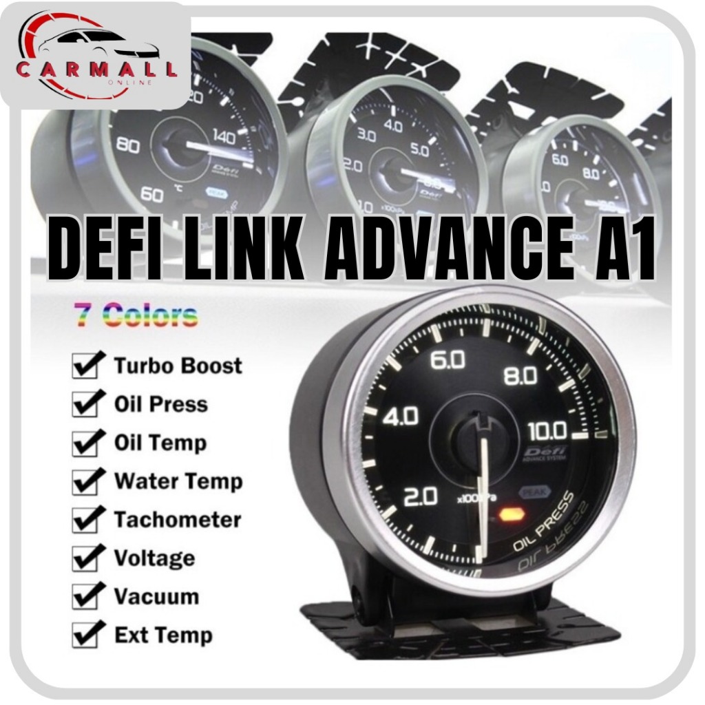 Defi Advance A1 Meter (RGB Colors)(60mm) OEM Gauge Water Oil Temp Turbo ...