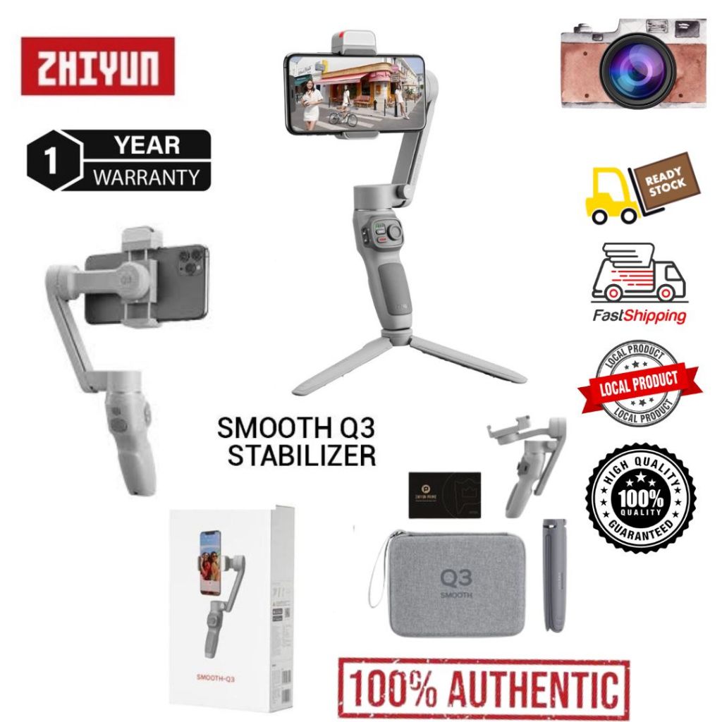 Zhiyun Smooth Q3 Axis stabilizer handheld gimbal stabilizer original (1 ...