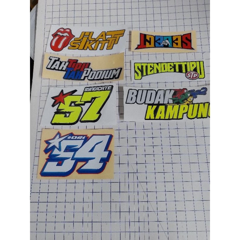 Sticker Potong/Cutting & Pantulan cahaya/Reflect- Jilat sikit Budak ...