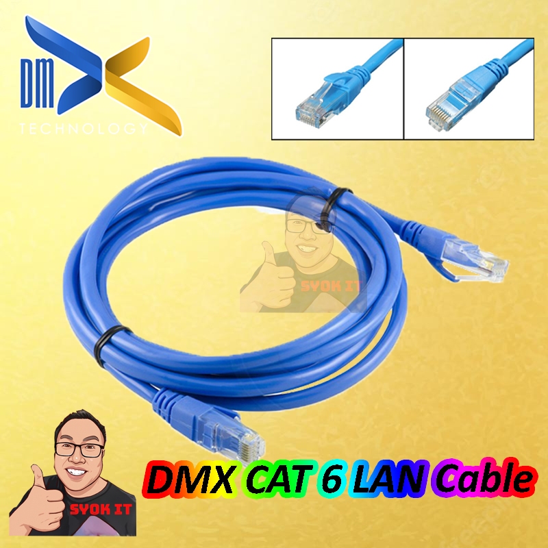 DMX RJ45 CAT 6 Ethernet LAN Network Patch Cable 2M 3M 5M 10M 15M 20M 30M 40M | Various Length ...