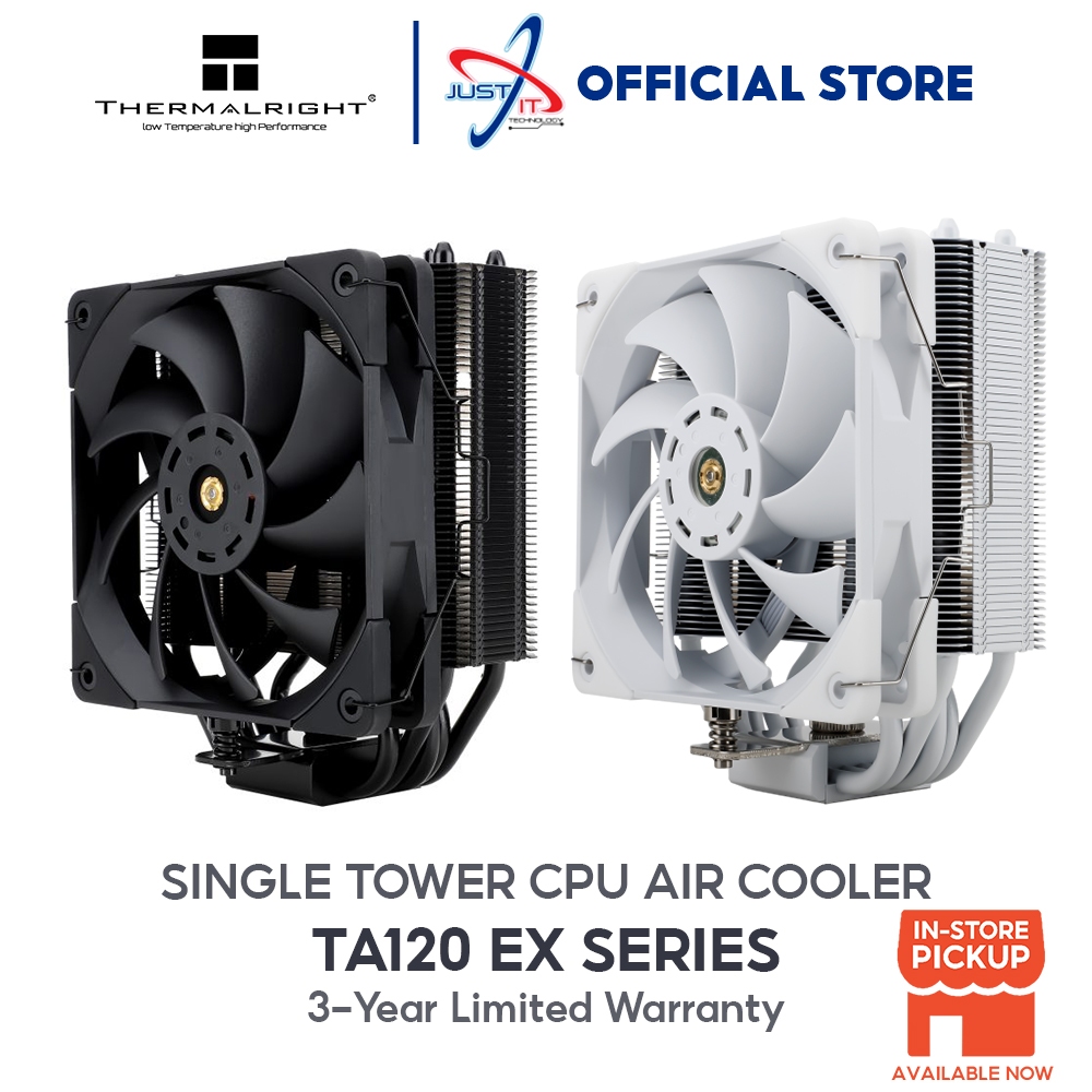 Thermalright Single Tower CPU Air Cooler - Black/White TR-TA120-EX-B/TR ...