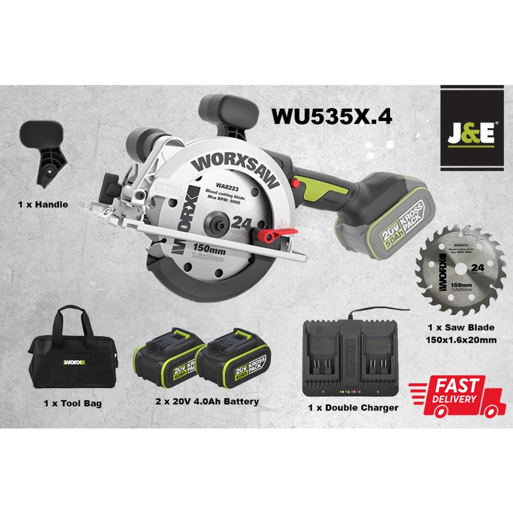 *New Model* WORX Professional Tool WU535X Brushless Motor 150MM ...