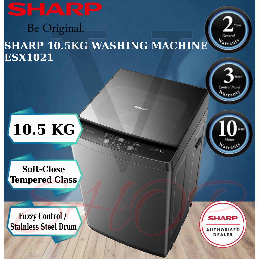 SHARP 10.5KG TOP LOADING WASHING MACHINE ESX1021 | Shopee Malaysia