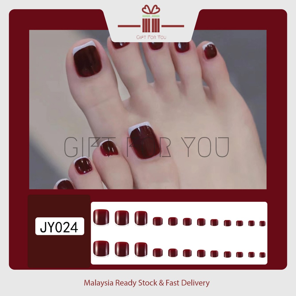 🔥Ready Stock🔥 24pcs JY DIY Toe Nails Art Nails | Shopee Malaysia