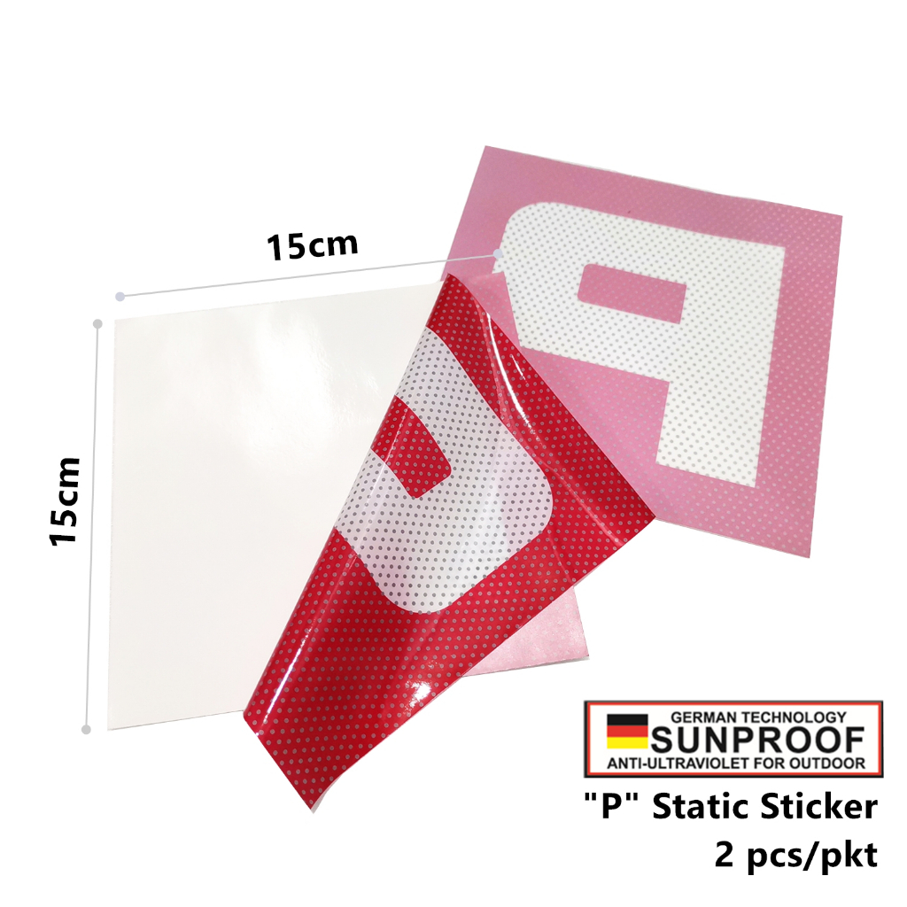 [Ukuran JPJ -Price for 2pcs] L Sticker P Sticker Motor L License P ...