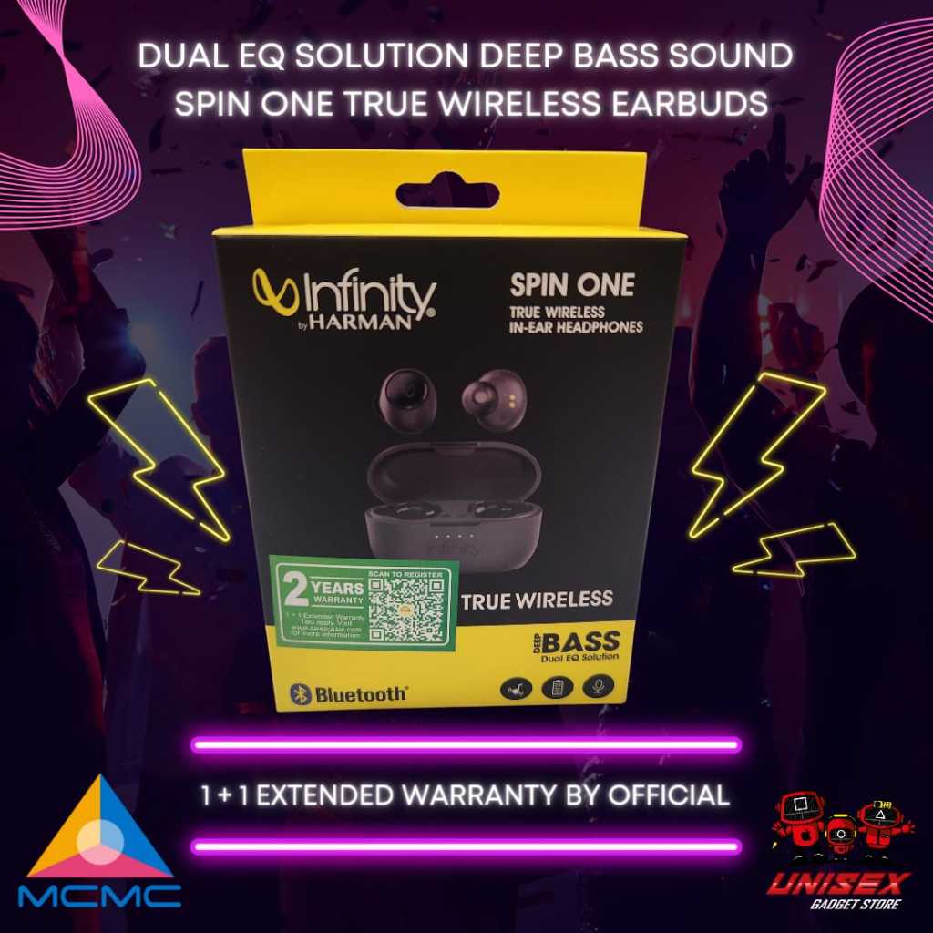 Infinity By Harman Kardon Spin One TWS True Wireless Bluetooth Earbud ...