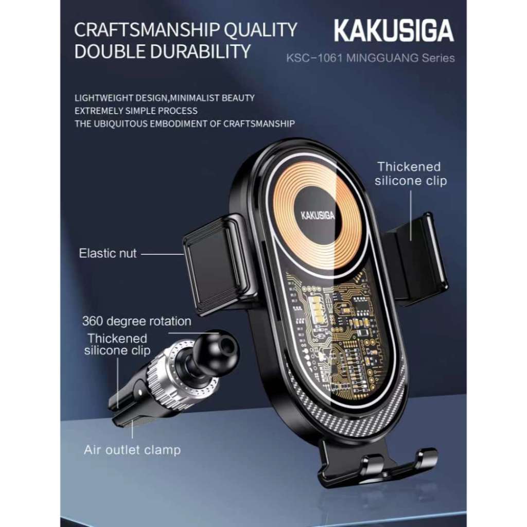 KAKUSIGA KSC-1061 Transparent Wireless Charging 15W Fast Charging Air ...