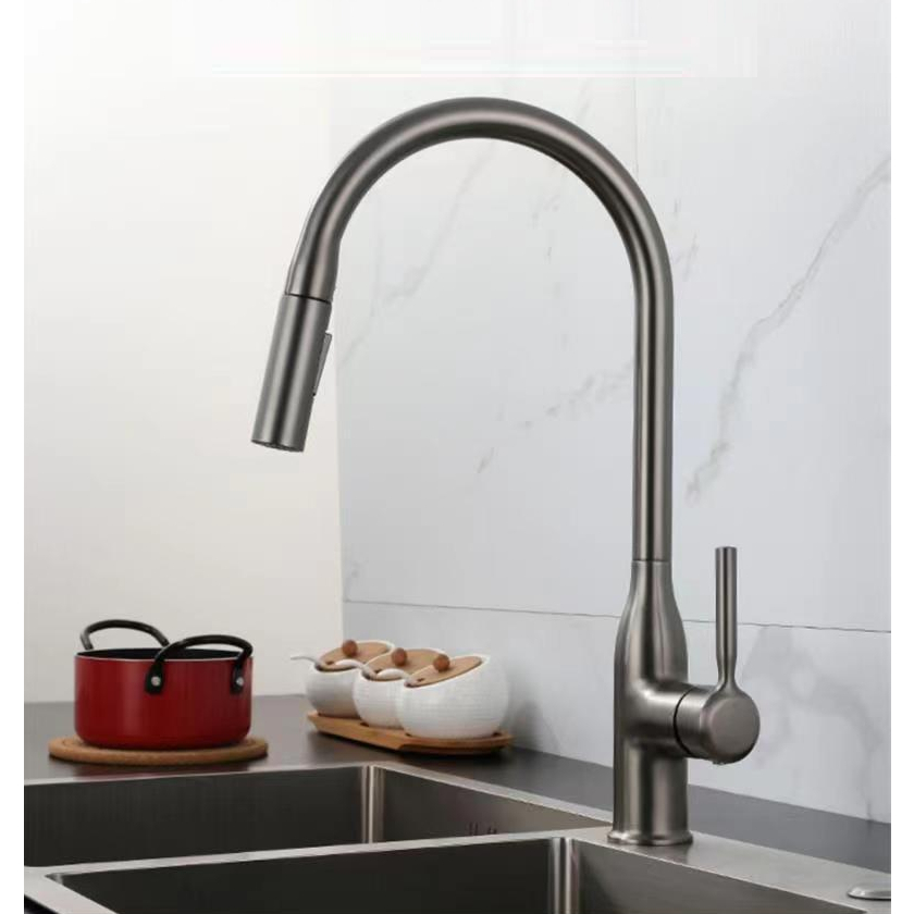 SUS304 Stainless Steel Pull Out Mixer Pillar Kitchen Sink Tap Water Tap ...