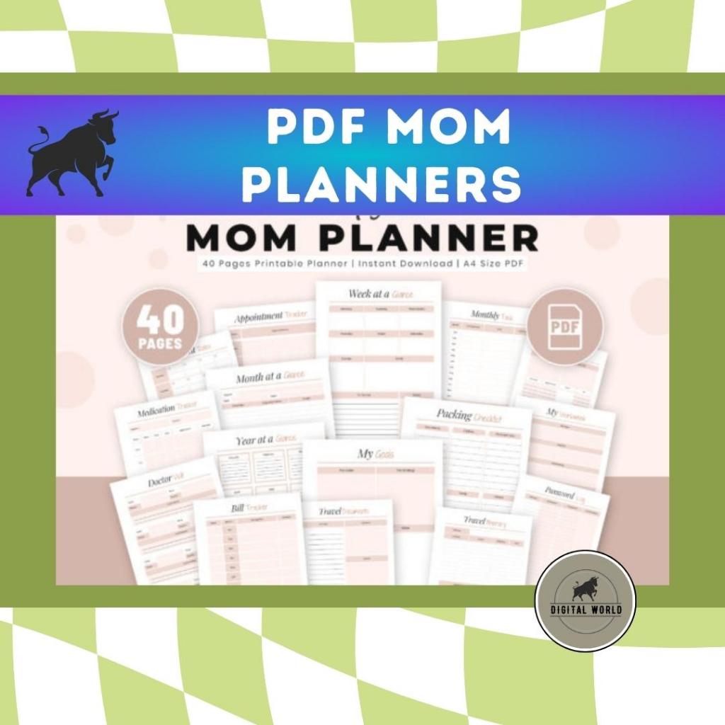 Digital Mom Planners | Printable Mom Planner | PDF Mom Planner ...