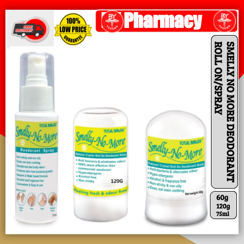 SMELLY NO MORE DEODORANT ROLL ON STICK 60G / 120G OR SPRAY 75ML ...