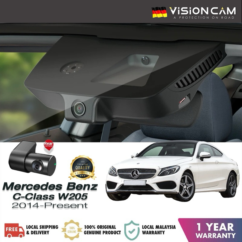 🔥4K UHD Premium Dash Cam🔥Mercedes-Benz C-class W205 C200 C300 C43 ...
