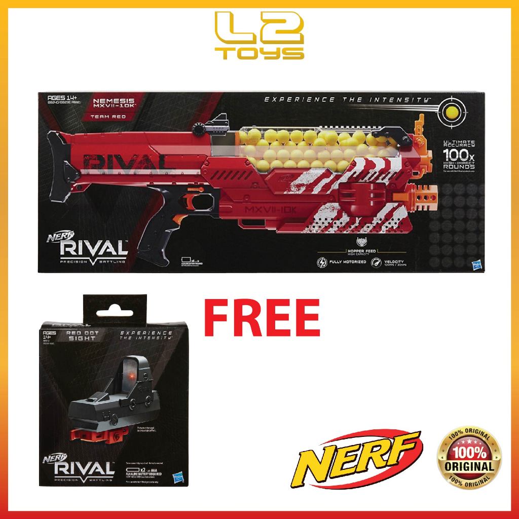 NERF RIVAL NEMESIS MXVII-10K RED B8240 | Shopee Malaysia