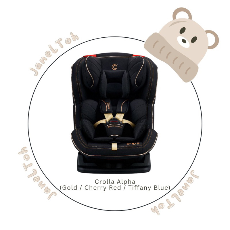 🚗 Crolla Alpha Car Seat for New Born to 7 Years Old - Gold/ Cherry Red ...