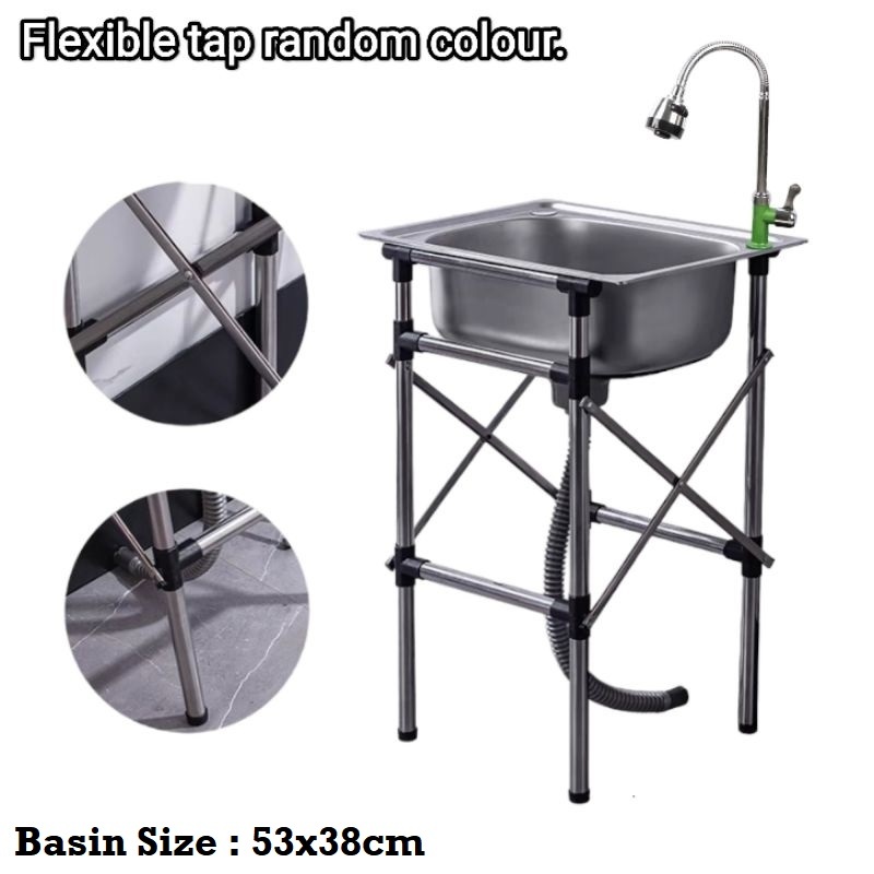 Plastic Basin with Foldable Stand / Sinki Plastik Rack Lipat Sink Rak ...
