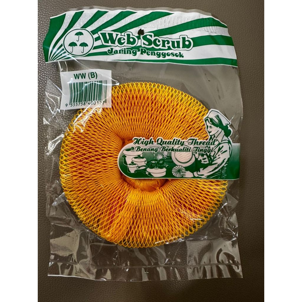 [SPONGE] XL Big Dish Washing Net with Sponge Fish Net Washer Cleaning ...