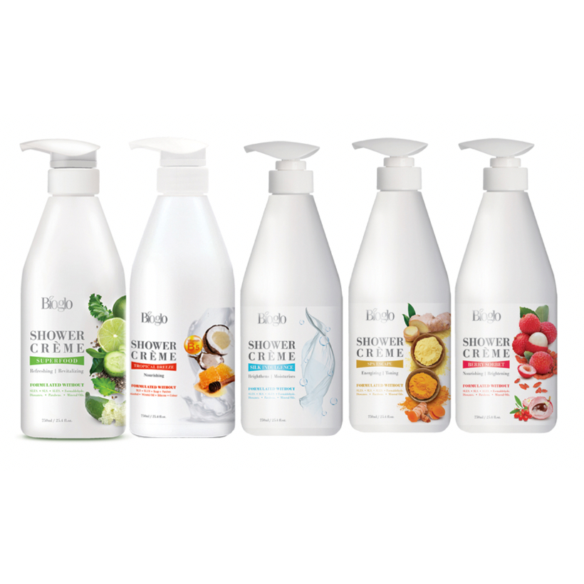 Bioglo Shower Creme 750ml - Berry Sorbet / Silk Indulgence / Superfood ...