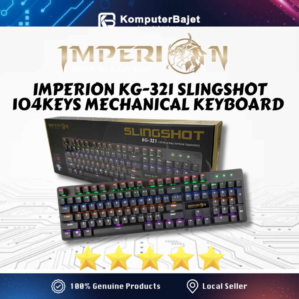 IMPERION KG-321 SLINGSHOT 104KEYS MECHANICAL GAMING KEYBOARD RGB ...