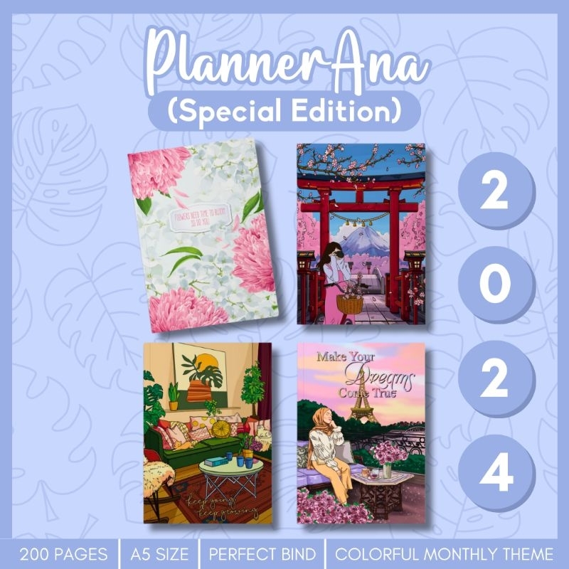 PLANNERANA Planner Book 2024 Perfect Bind Softcover 200 pages cute ...