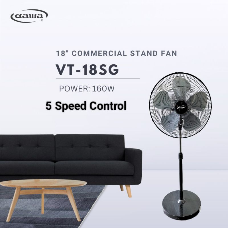 Stand Fan [ Vtex 18" Powerful Commercial Stand Fan ] 100% Copper Motor ...