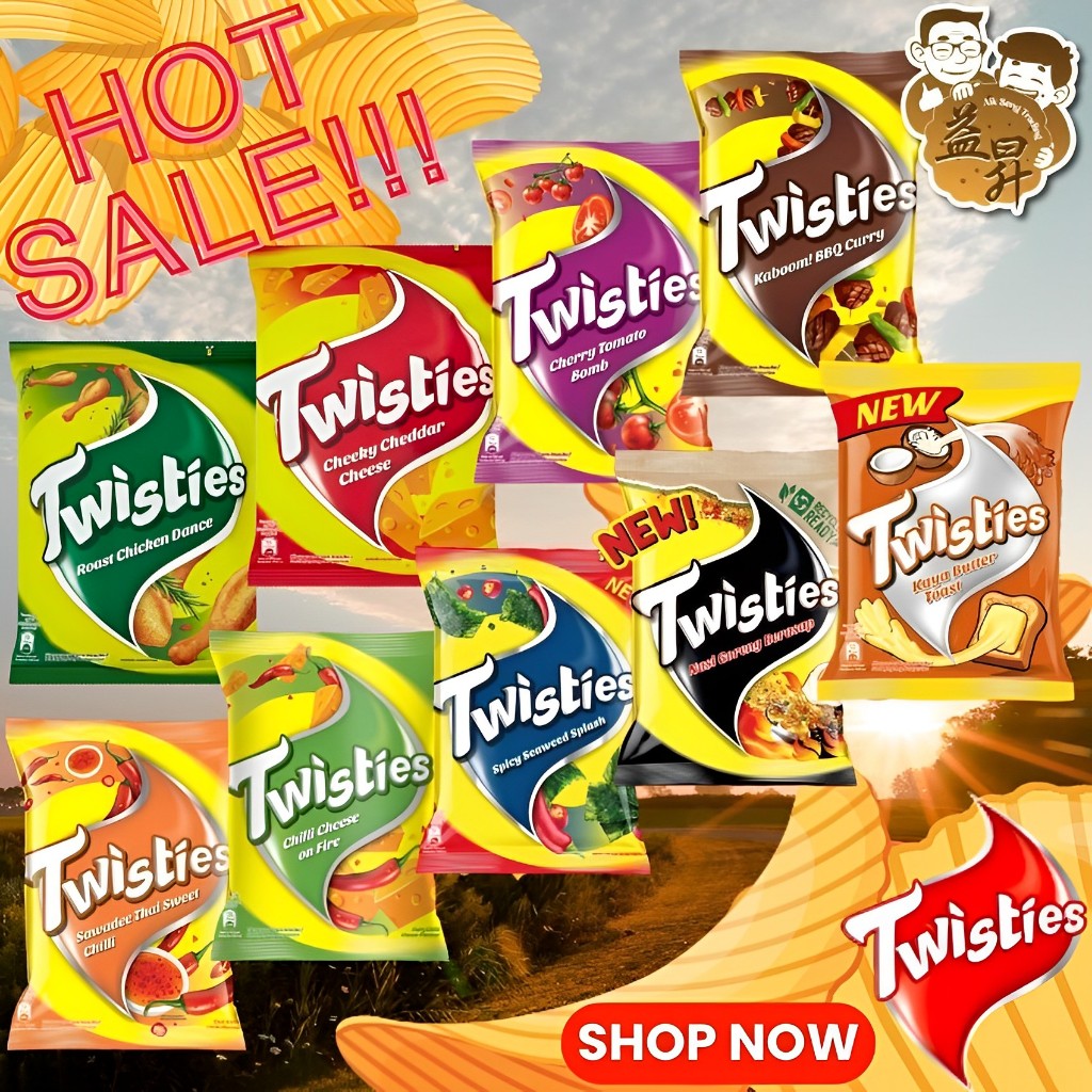 10's x 60g - Twisties Corn Snacks [Cheese/BBQ Curry/Tomato/Chicken ...