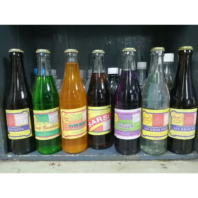 Air Botol Long Chan 285ml Botol Kaca Perisa Sarsi Aiskrim Soda Buah ...