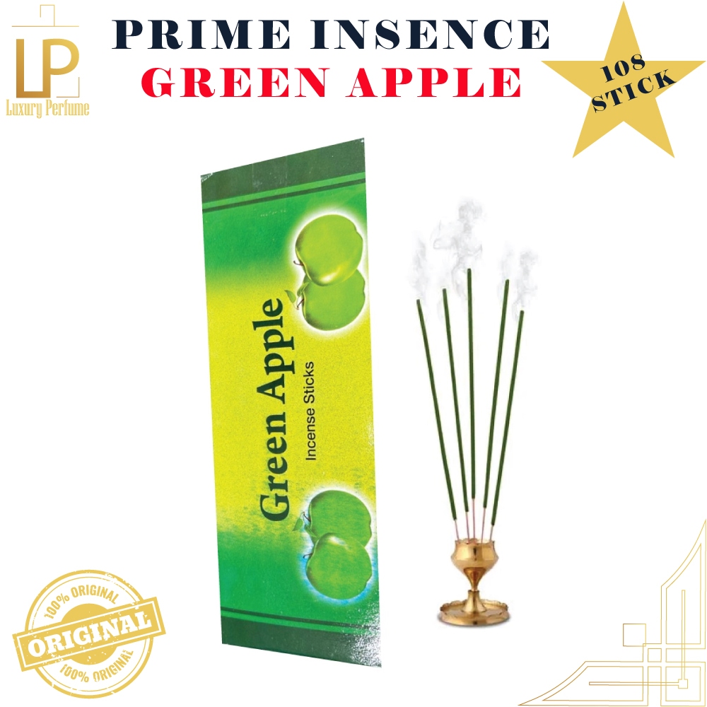 PRIME FRAGRANCESS INCENSE STICKS GREEN APPLE 50G (1BOX =108 STICK ...
