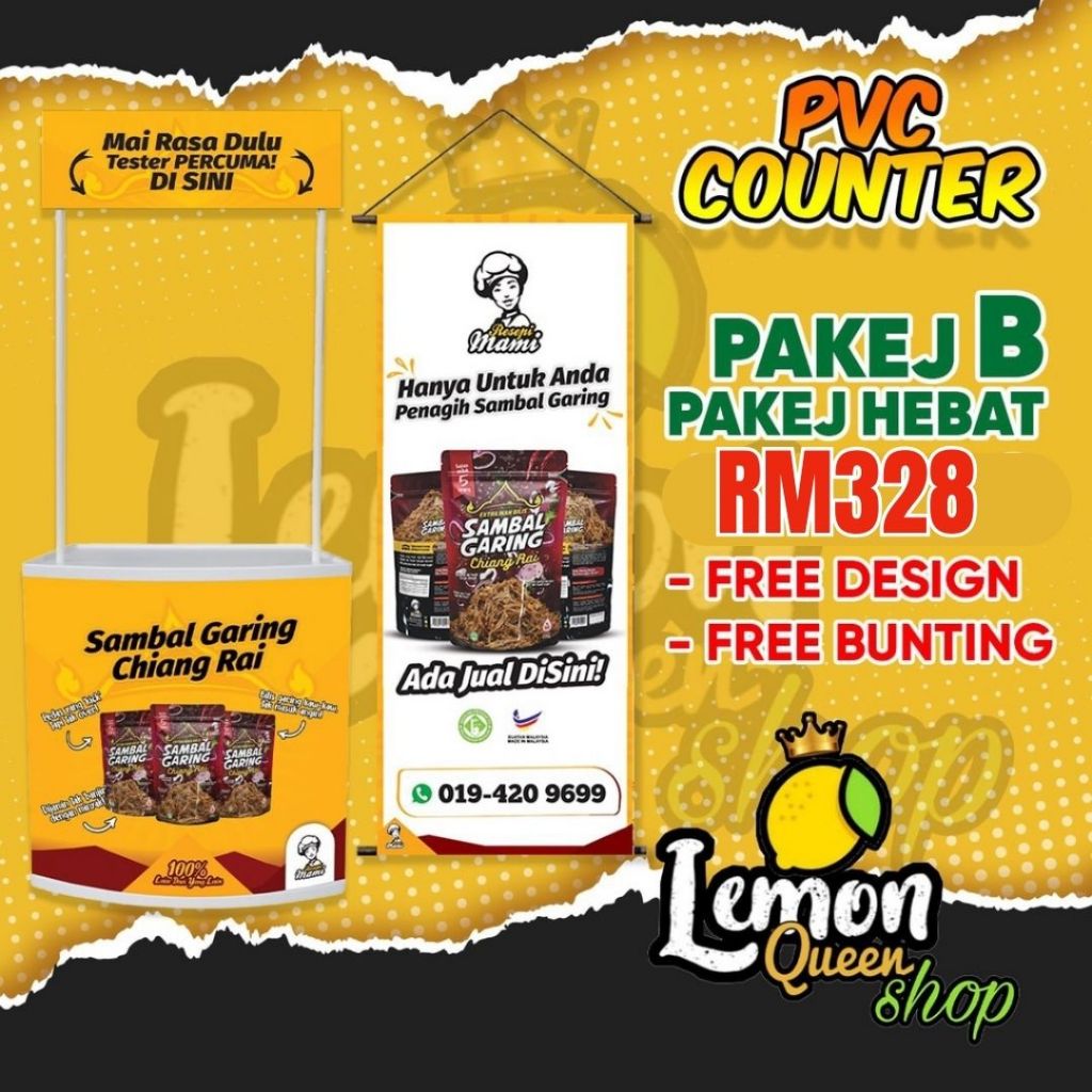 🍋 PRE ORDER 👑 FREE DESIGN PROTON PROMOTION COUNTER PVC COUNTER KIOSK ...