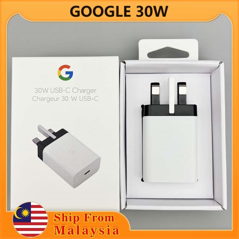 (IMPORT ORIGINAL) Google 30W Charger UK Plug Fast Charging Travel ...