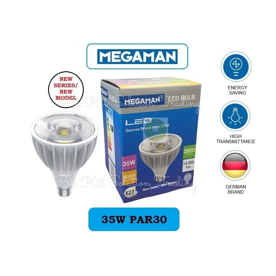 Megaman PAR30 35W E27 LED Bulb (SIRIM) || Light Bulb Mentol Lampu ...