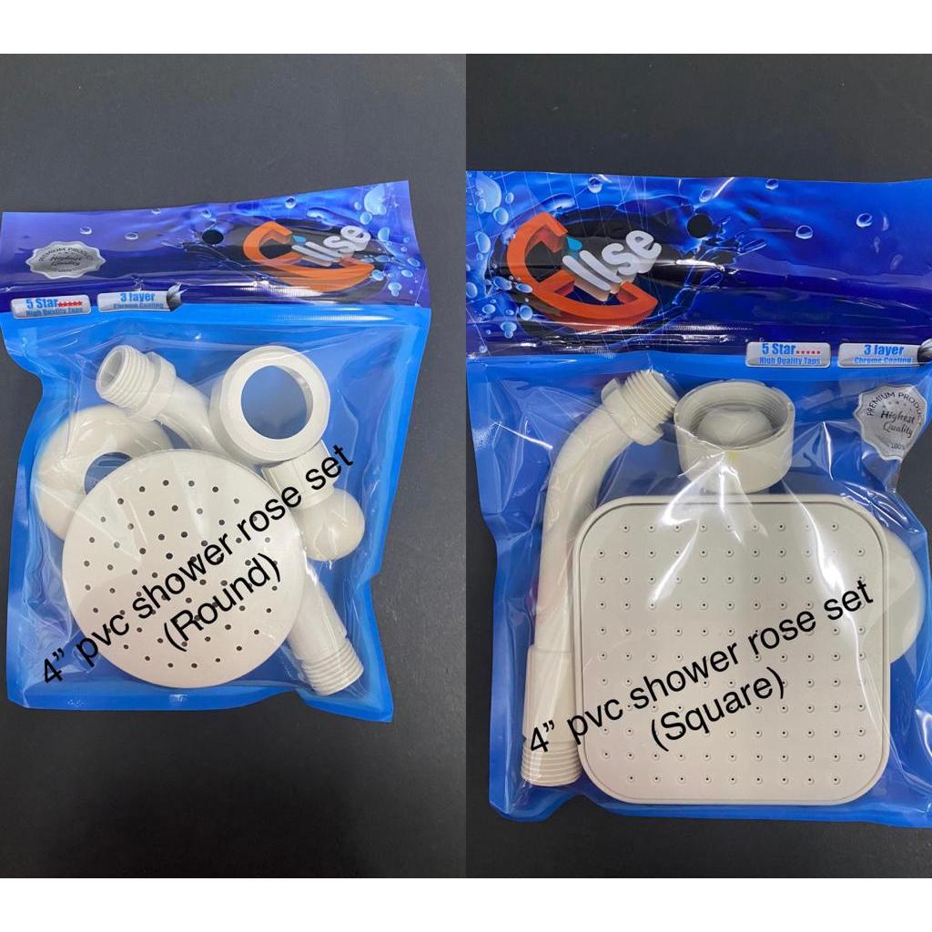 PVC SHOWER HEAD & ARM / KEPALA PLASTIK MANDI HUJAN / PVC RAIN SHOWER ...