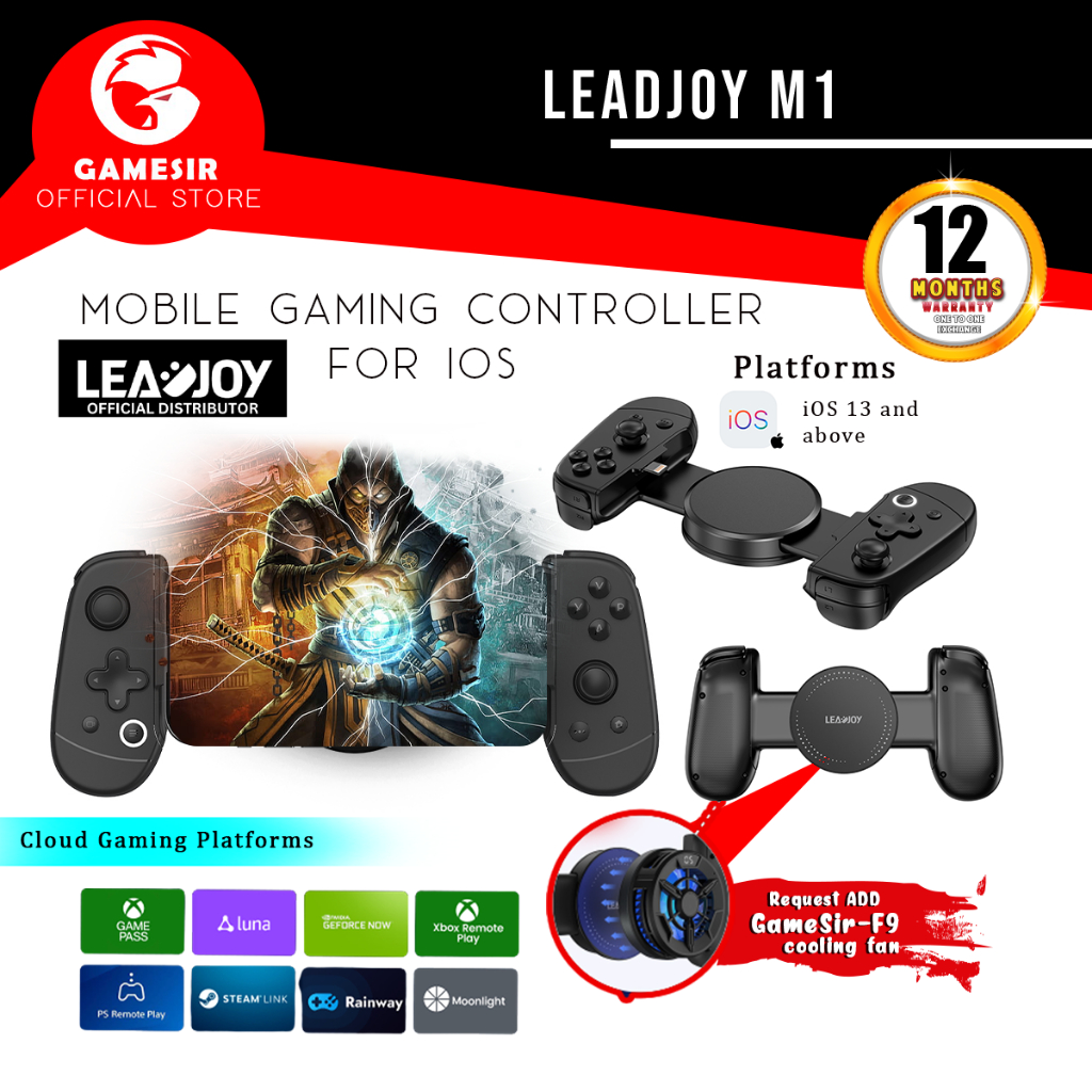 LEADJOY M1 iPhone Gamepad Gaming Controller with Mobile Phone Cooler ...