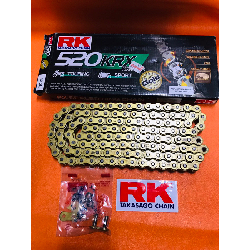 RK TAKASAGO 💯 ORIGINAL MADE IN 🇯🇵 520KRX-120L SUPERBIKE X-RING CHAIN ...