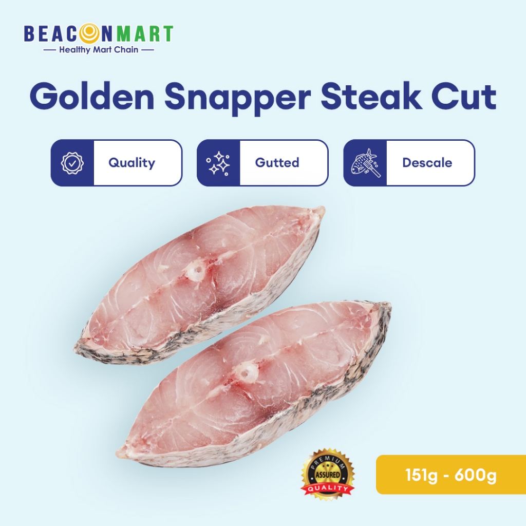 Beacon Mart Fresh Frozen Golden Snapper Steak Cut Wild Caught Sabah ...