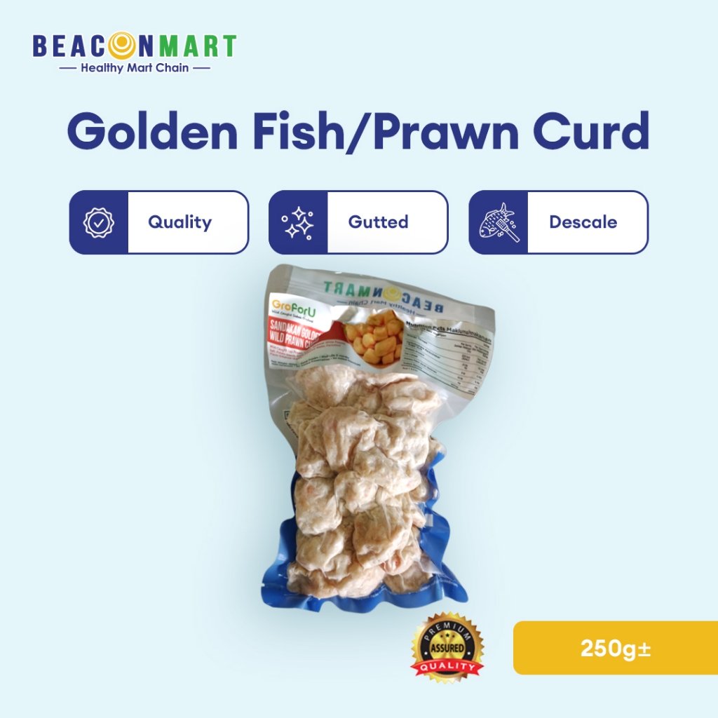 Beacon Mart Golden Fish/Prawn Curd Sandakan Wild Caught Handmade (250g± ...