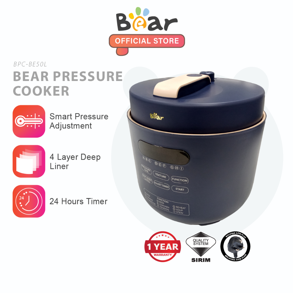 Bear Rice Cooker Electric Pressure Cooker Non-stick Soup Pot Multi ...