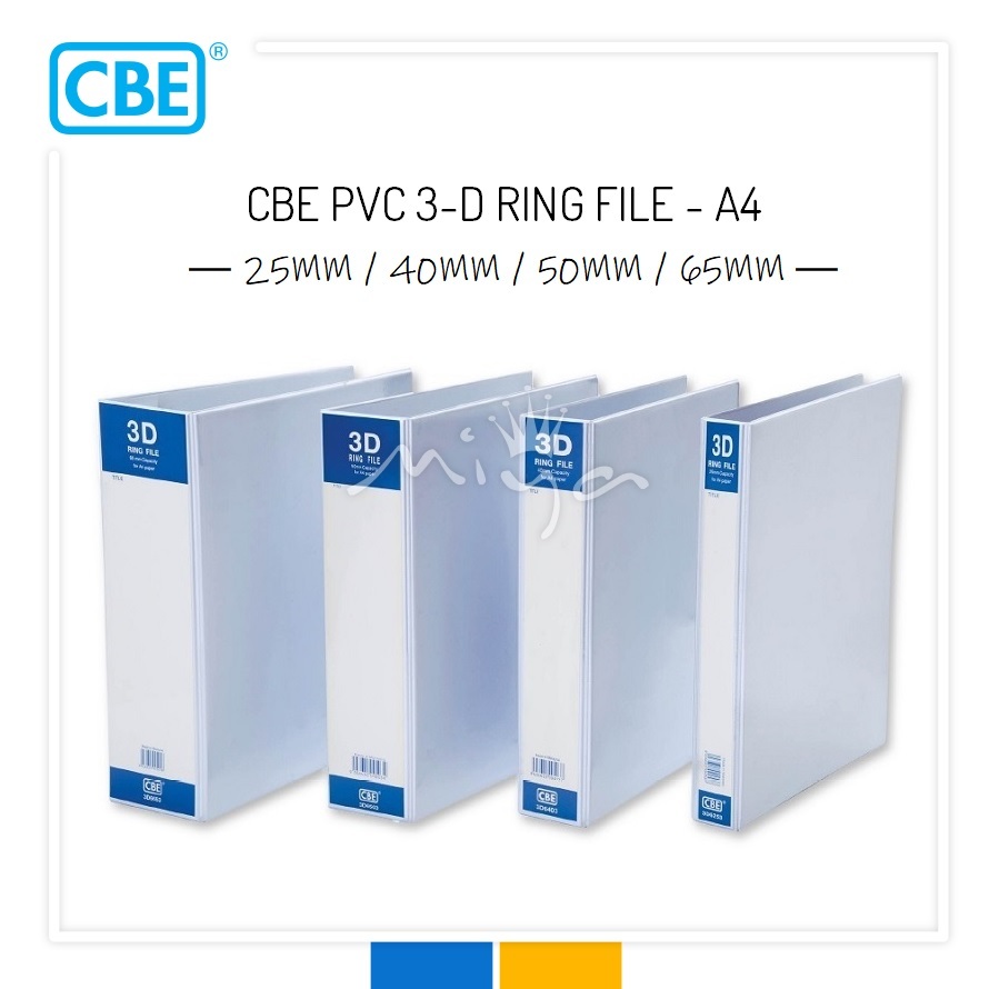 CBE PVC 3-D Ring File - A4 ( 25MM / 40MM / 50MM / 65MM ) | Shopee Malaysia