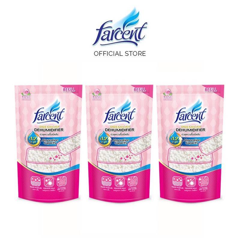 Farcent Dehumidifier Moisture Absorber Refillable Starter Refill Rose ...