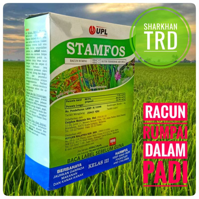Kotak 1kg STAMFOS Nufarm Kawalan Rumpai Dalam Padi Keladi Agas Rumput ...