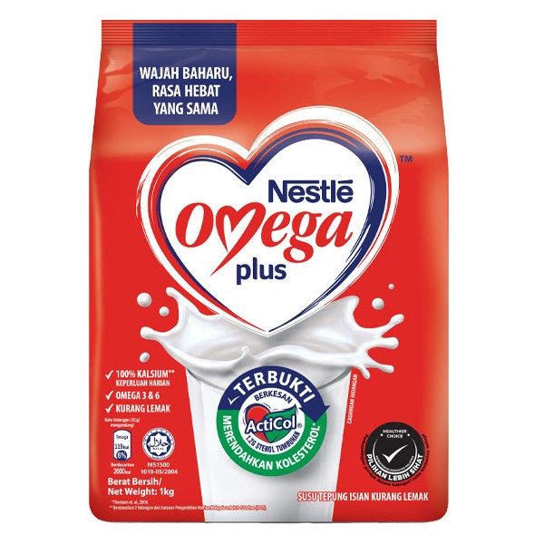Nestle Omega Plus Milk Powder 600g / 1kg | Shopee Malaysia