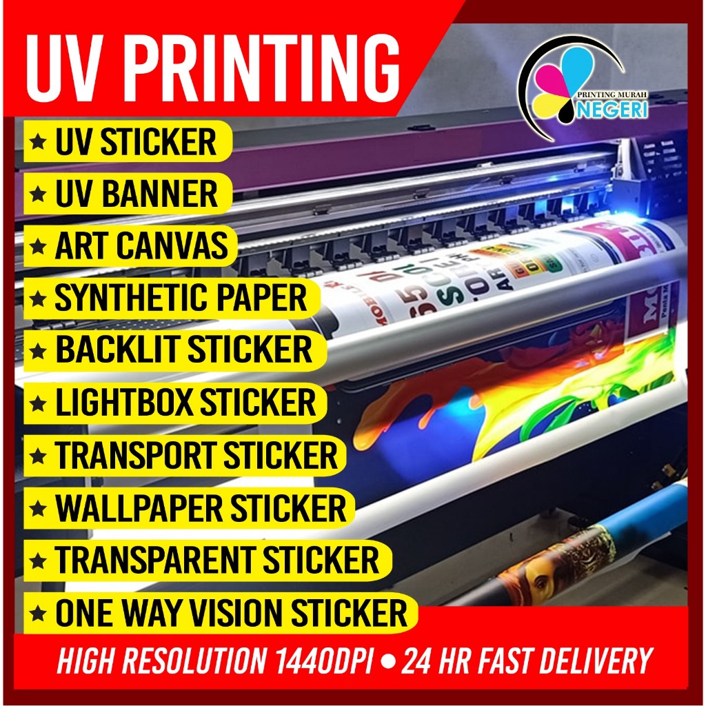 UV PRINT STICKER /UV Banner / Backlit Sticker / White Sticker ...