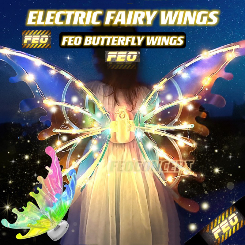 FEO Electric Elf Wings Fairy Wings Butterfly Cosplay Costume Accessory ...