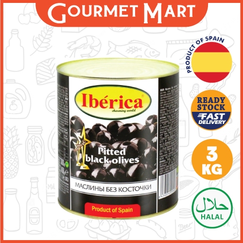 IBERICA PITTED WHOLE BLACK OLIVES 3KG | Shopee Malaysia