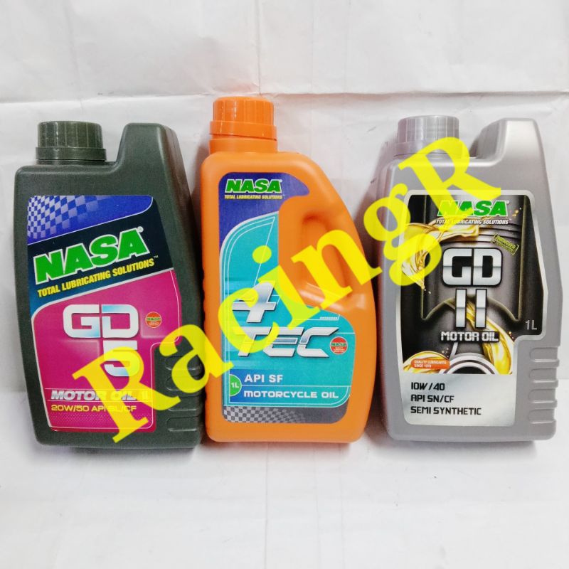 C S ~ NASA 4T GD11 MOTOR ENGINE OIL SEMI SYNTHETIC 10W-40 4 TEC 20W-50 ...