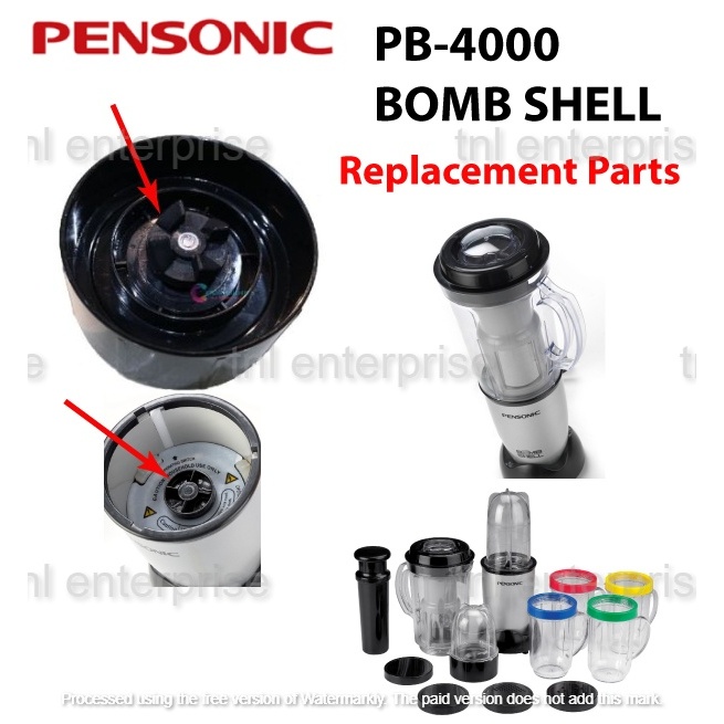Pensonic PB4000 PB-4000 Panaletrik BOMB SHELL Blender Blade Rubber Gear ...