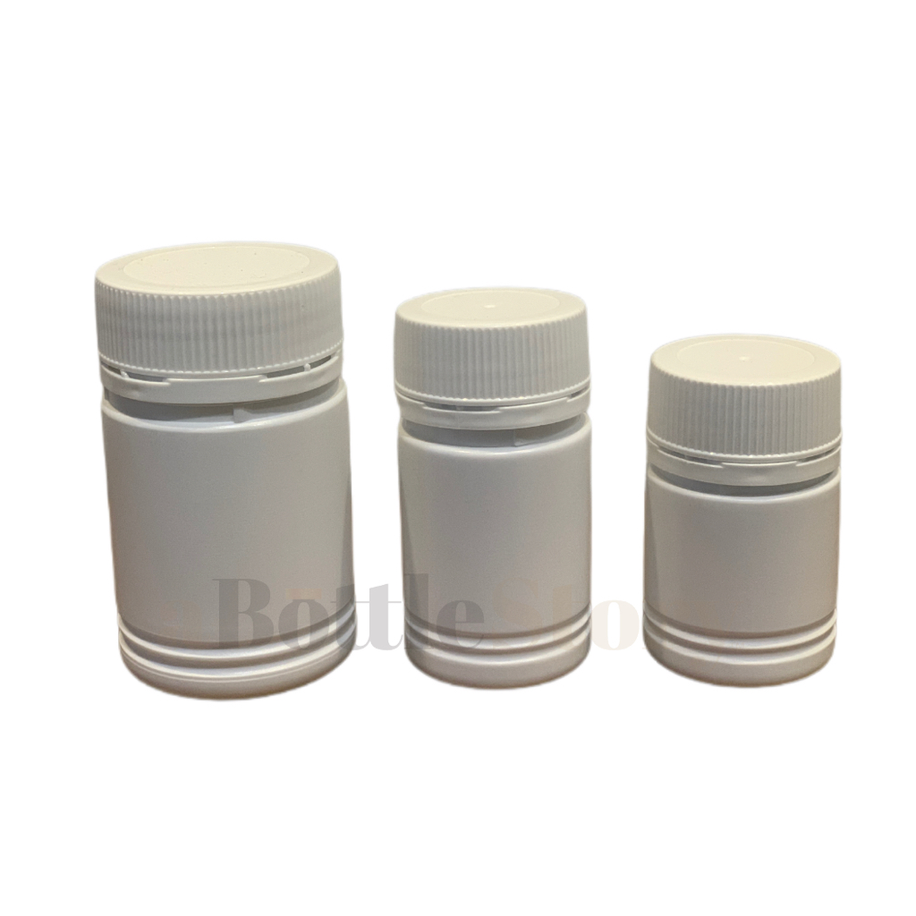 HDPE Lock Cap Capsules Bottles 30 Capsules / 50 Capsules / 100 Capsules ...