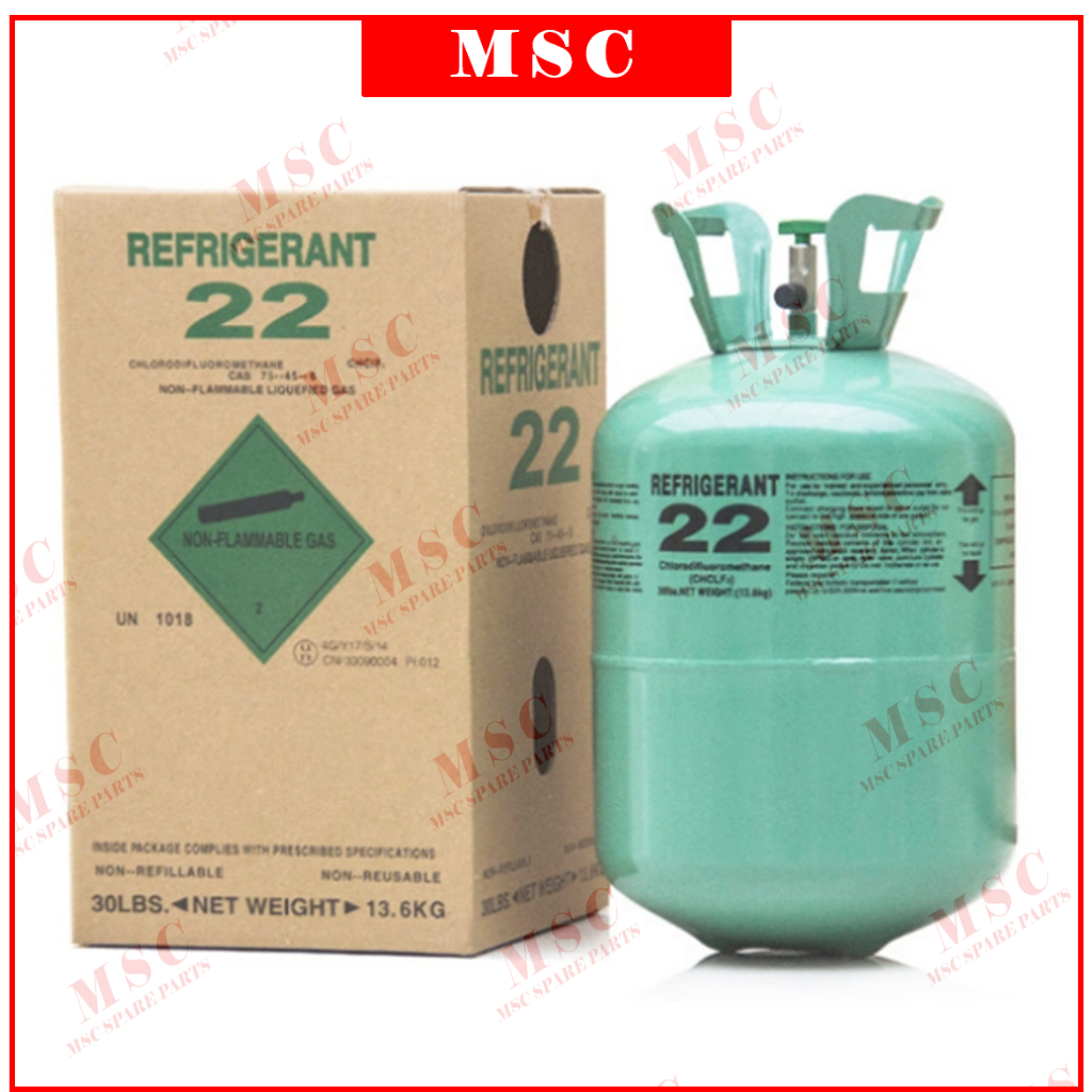 Refrigerant Gas R22 13.6kg for Air-Conditioning Refrigerant Car Aircond Peti Sejuk Ais Aircon ...