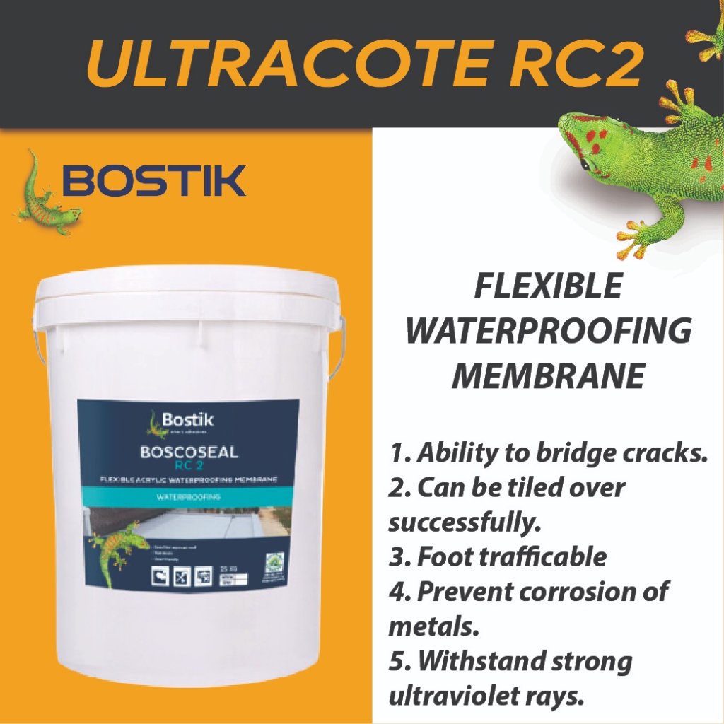 20KG Bostik Boscoseal AC2 - Water Based Acrylic Polymer Fibre ...