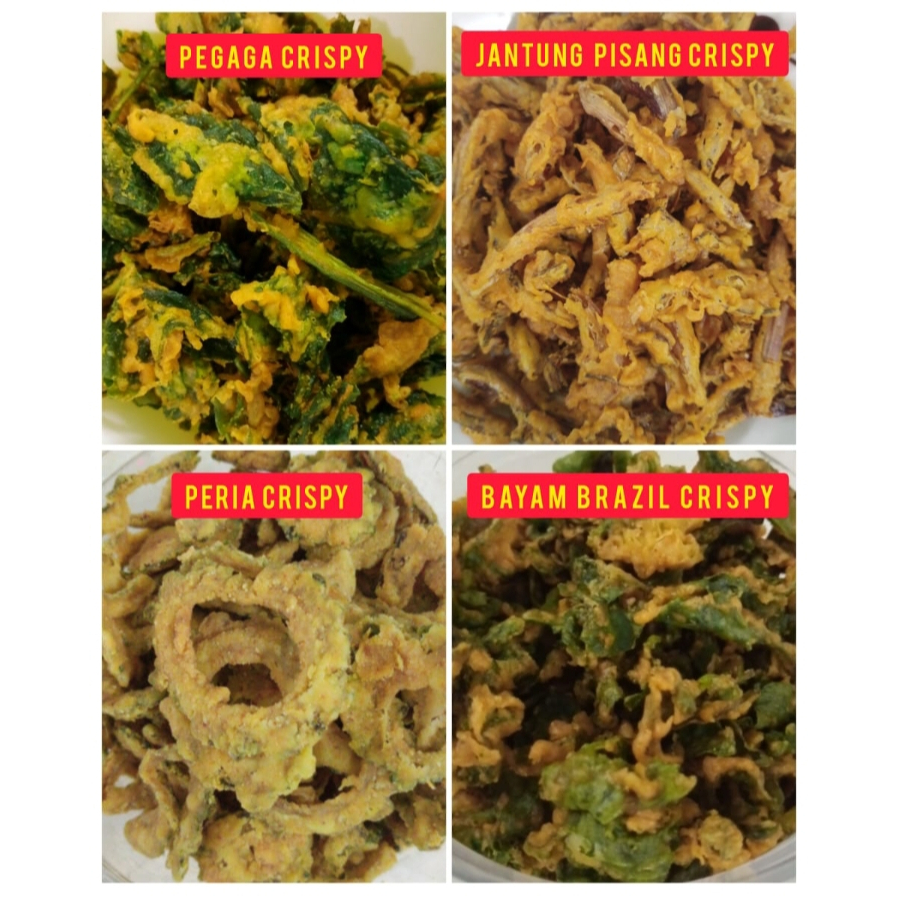 CRISPY SAYURAN ENAK DAN RENYAH CRISPY PERIA,CRISPY PEGAGA,CRISPY BAYAM ...