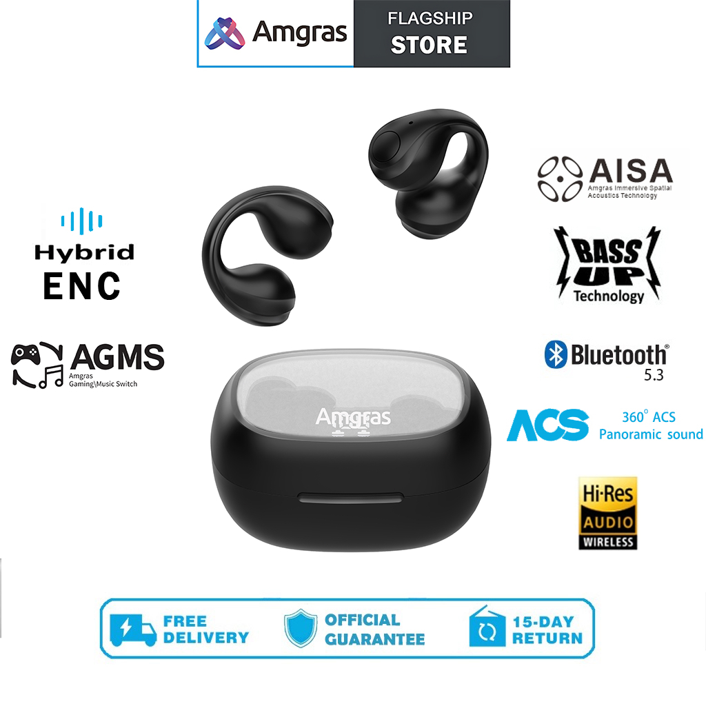 Amgras Spacebuds Ⅱ Pro Bone Conduction Earbuds Earphone Bluetooth ...